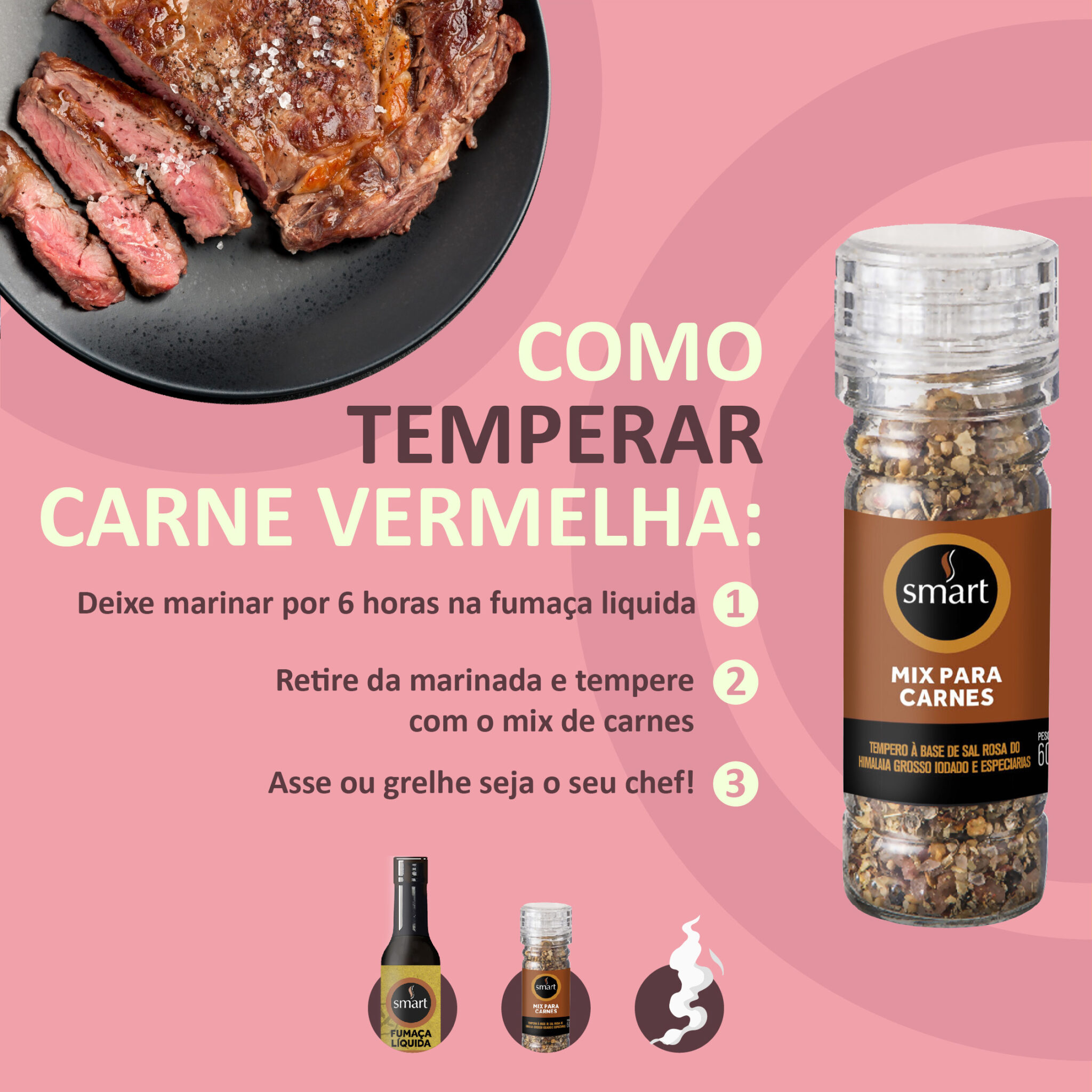 Aprenda a temperar carnes com Smart Temperos. | Smart - Tempero sem Segredo